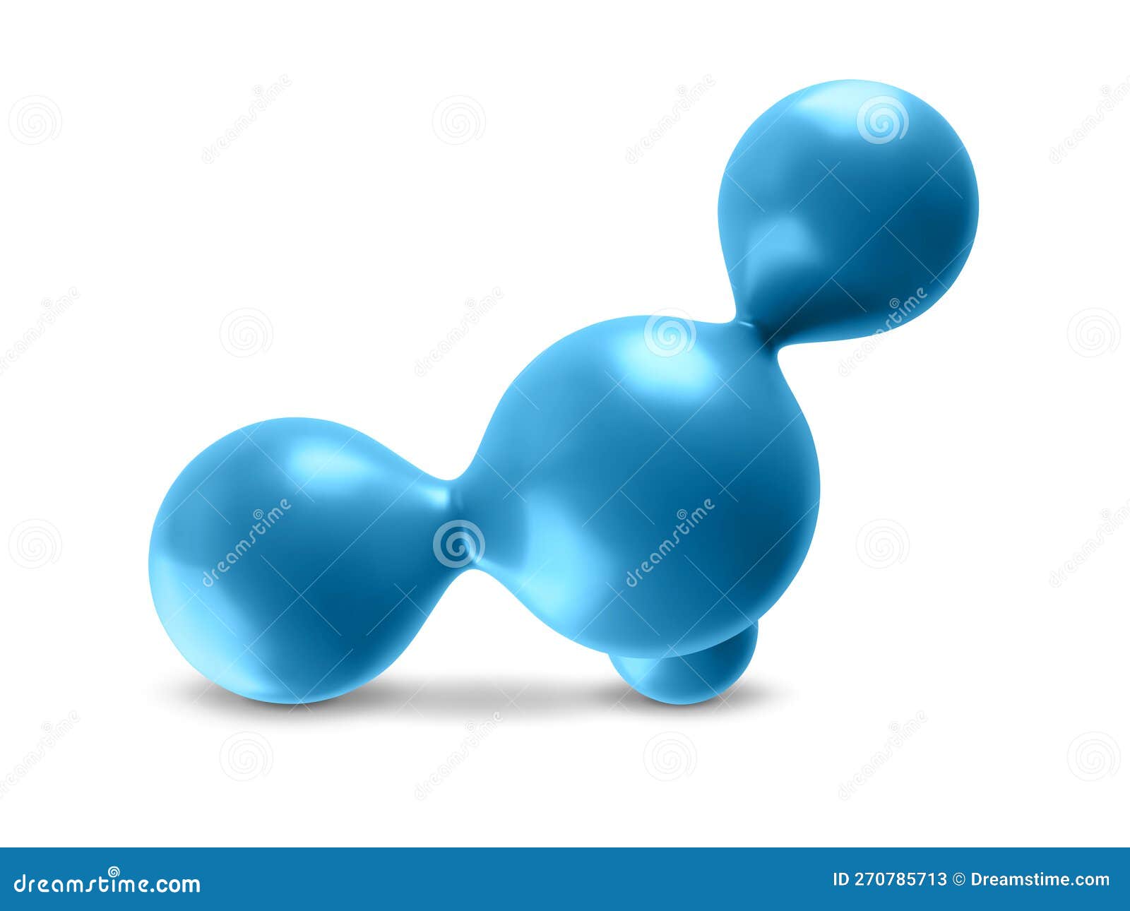 Abstract Molecule Model Isolated on White Background Stock Vector ...