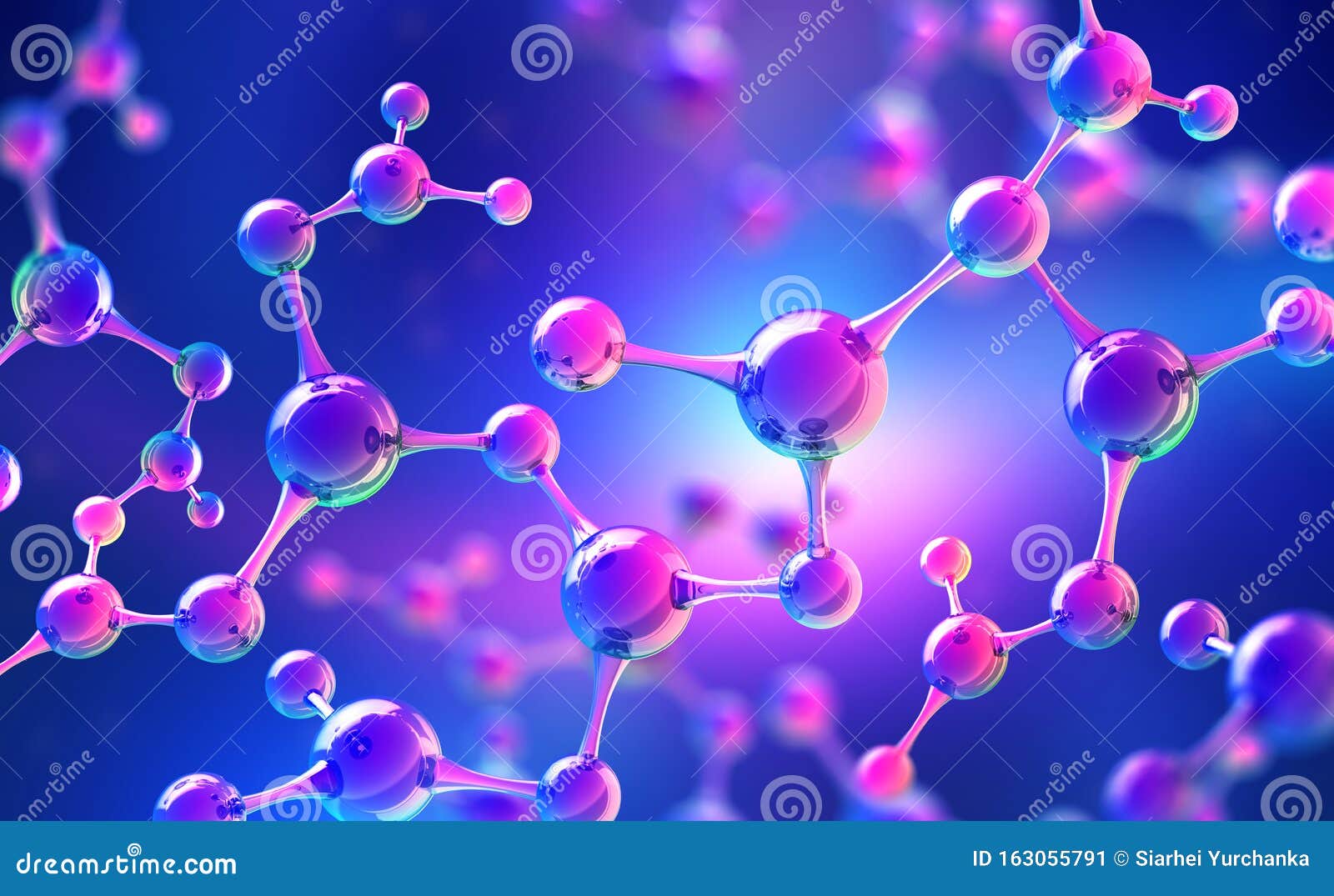 Abstract Molecule Model. Scientific Research in Molecular Chemistry ...