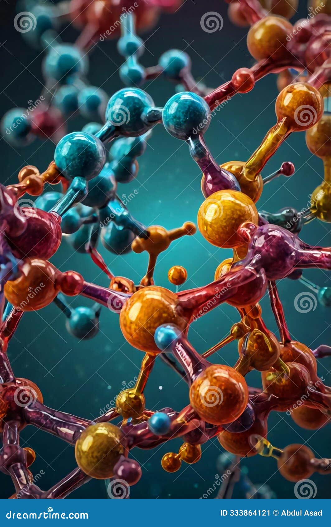 Abstract Molecule Model. Scientific Research in Molecular Chemistry ...