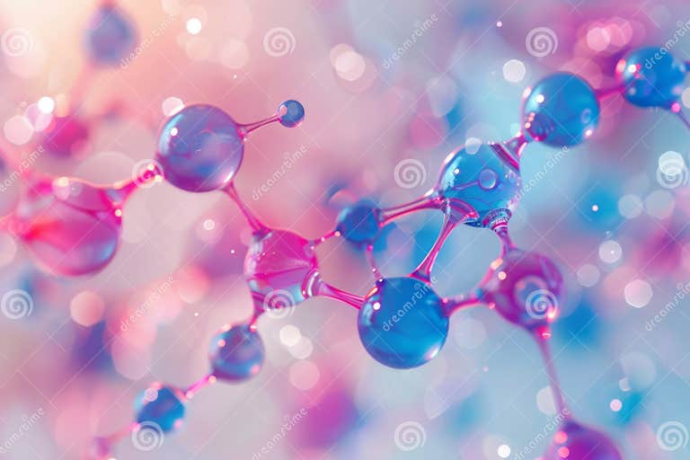 Abstract Molecule Structure, Research in Molecular Chemistry. Stock ...