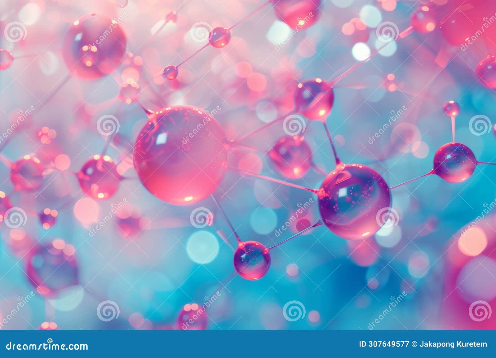 Abstract Molecule Structure, Research in Molecular Chemistry. Stock ...