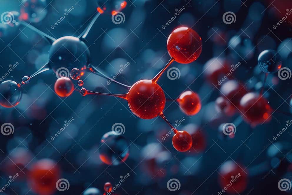 Abstract Molecule Structure, Research in Molecular Chemistry. Stock ...