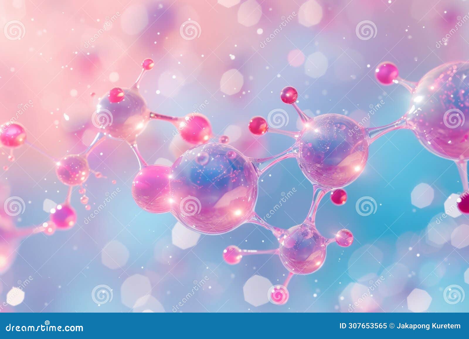 Abstract Molecule Structure, Research in Molecular Chemistry. Stock ...