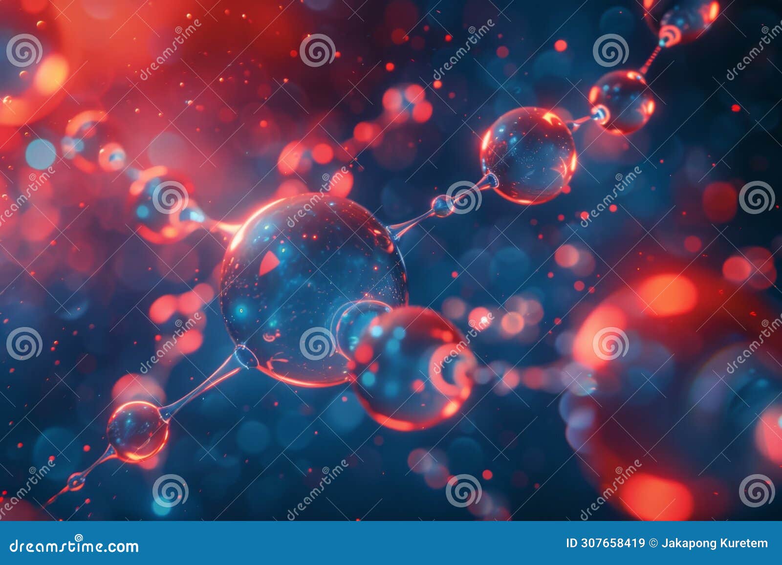 Abstract Molecule Structure, Research in Molecular Chemistry. Stock ...