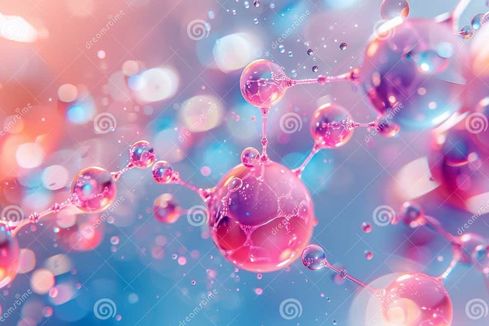 Abstract Molecule Structure, Research in Molecular Chemistry. Stock ...