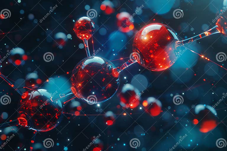 Abstract Molecule Structure, Research in Molecular Chemistry. Stock ...