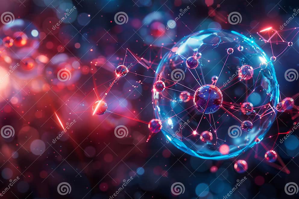 Abstract Molecule Structure, Research in Molecular Chemistry. Stock ...