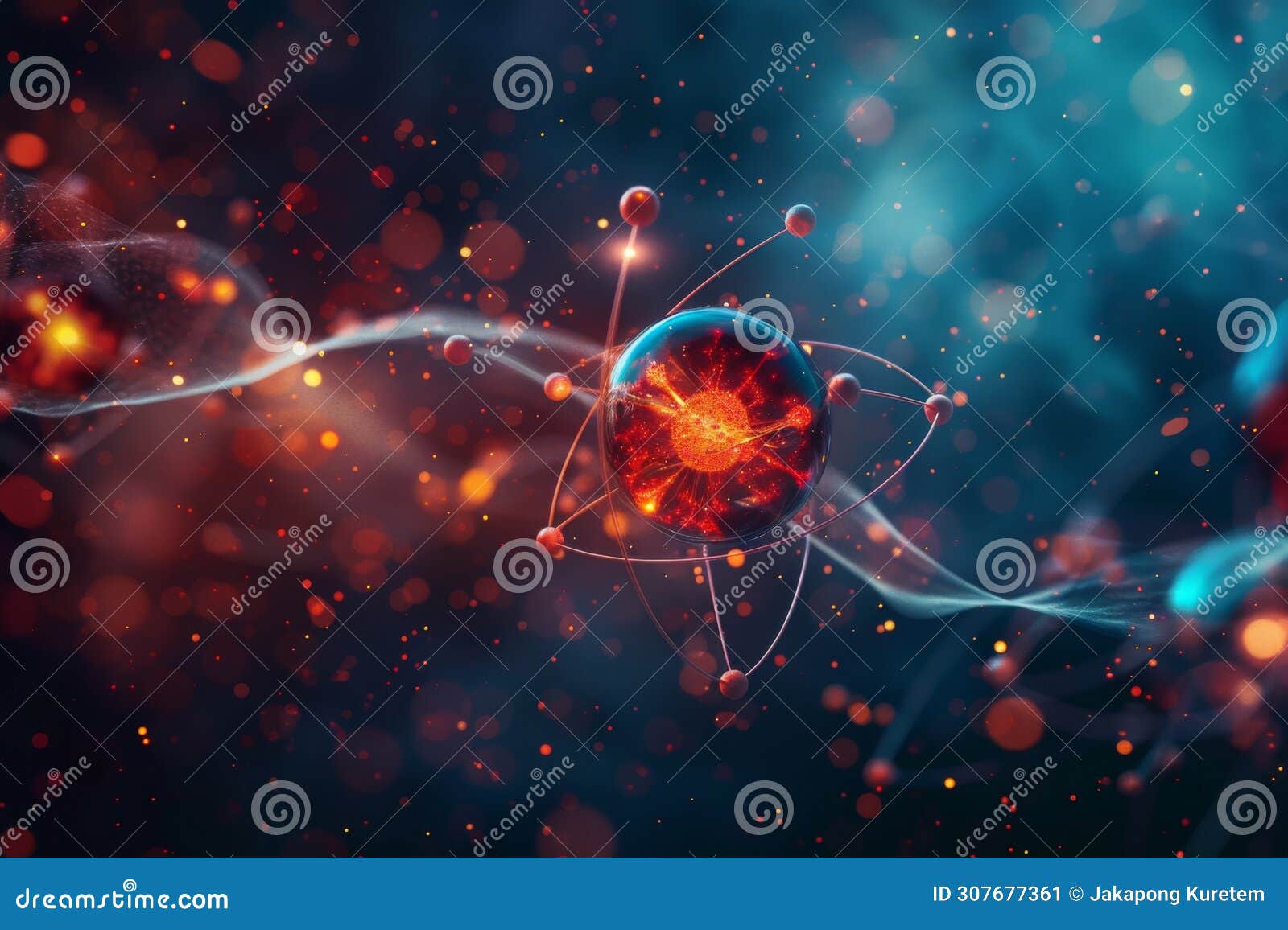 Abstract Molecule Structure, Research in Molecular Chemistry. Stock ...