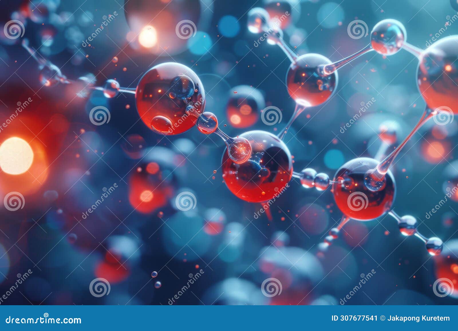 Abstract Molecule Structure, Research in Molecular Chemistry. Stock ...