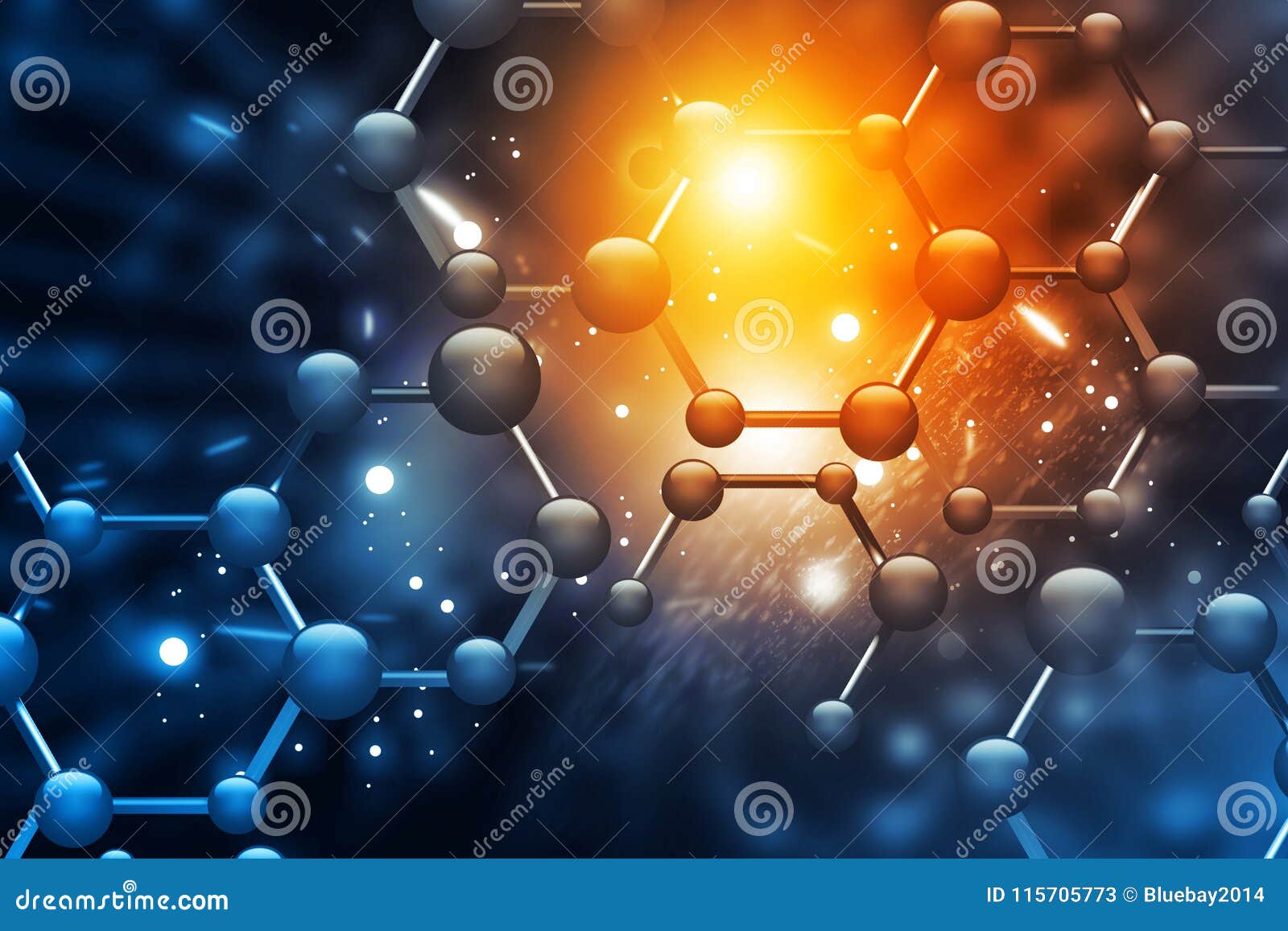 Abstract Molecules stock illustration. Illustration of chemistry ...