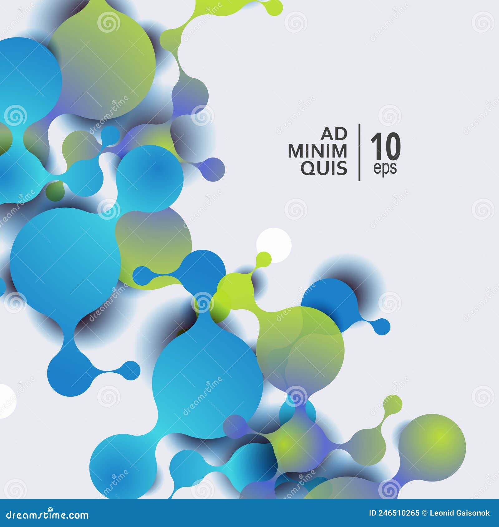 Abstract Molecules Background with Cells Stock Vector - Illustration of ...