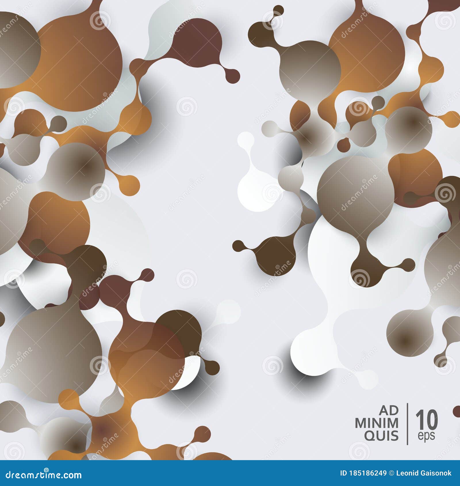 Abstract Molecules Background with Cells Structure and DNA Molecule ...