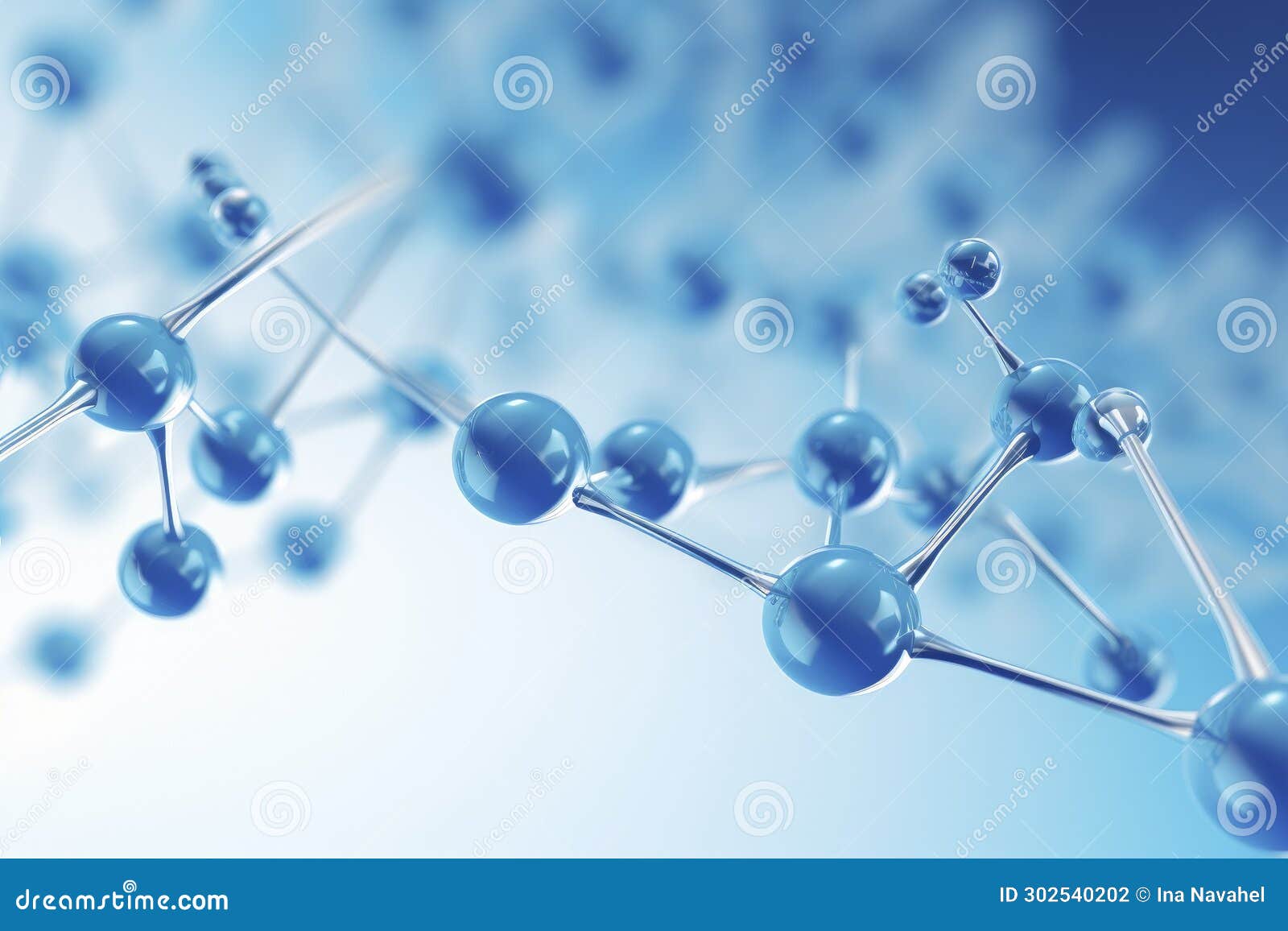 Abstract Molecules Background. Realistic Molecule or Atom Structure ...