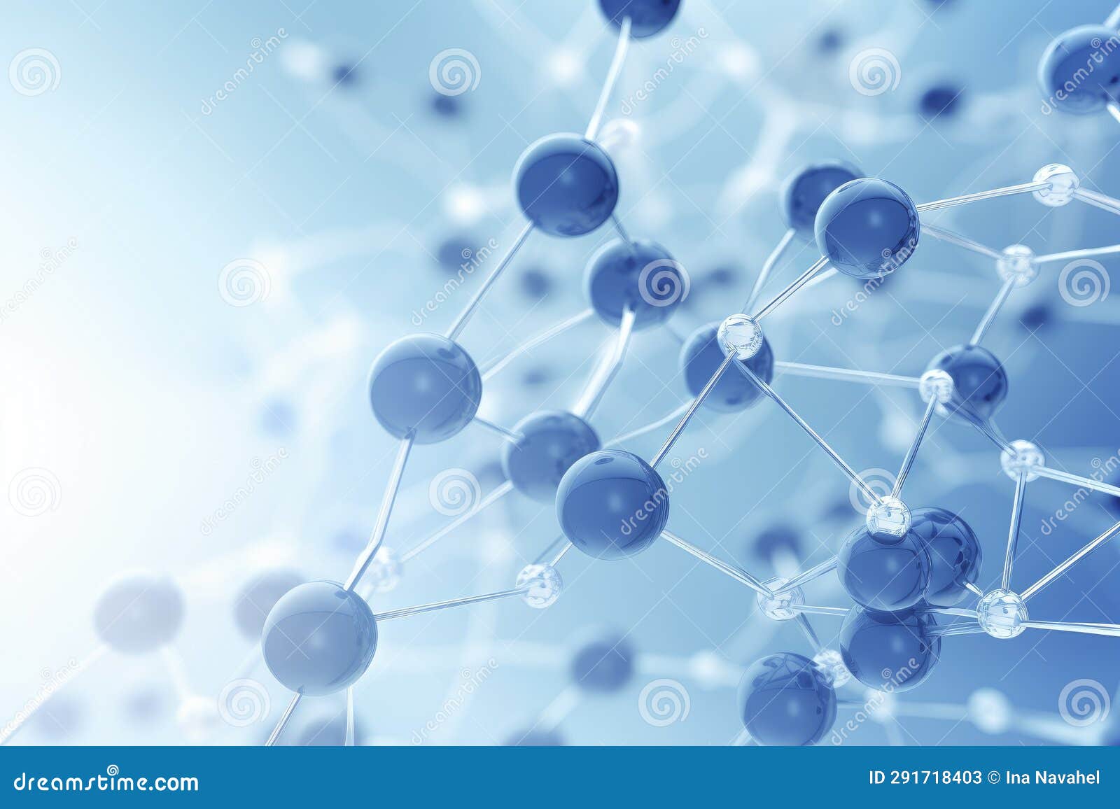 Abstract Molecules Background. Realistic Molecule or Atom Structure ...