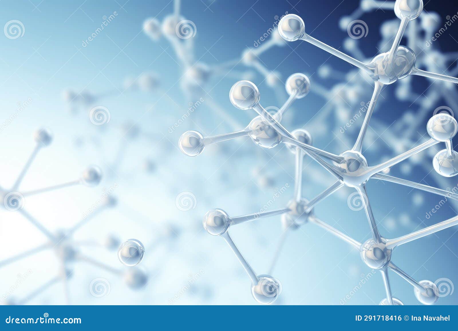 Abstract Molecules Background. Realistic Molecule or Atom Structure ...