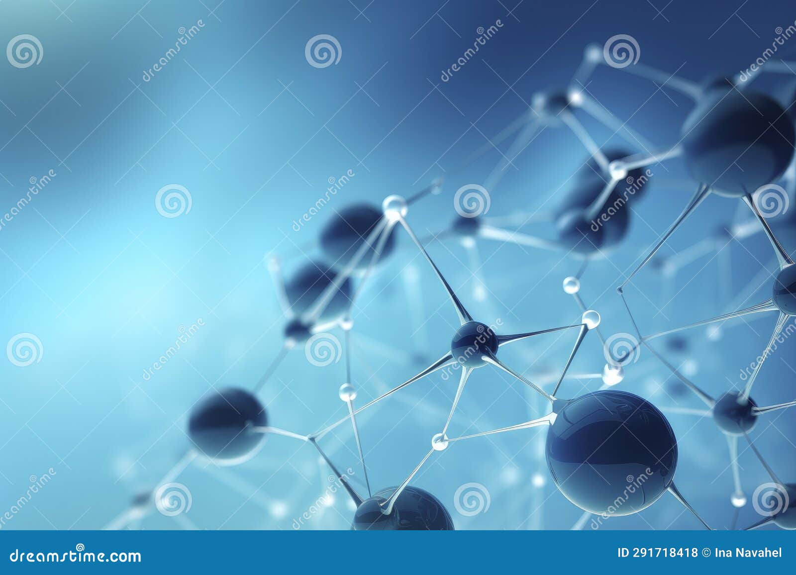Abstract Molecules Background. Realistic Molecule or Atom Structure ...
