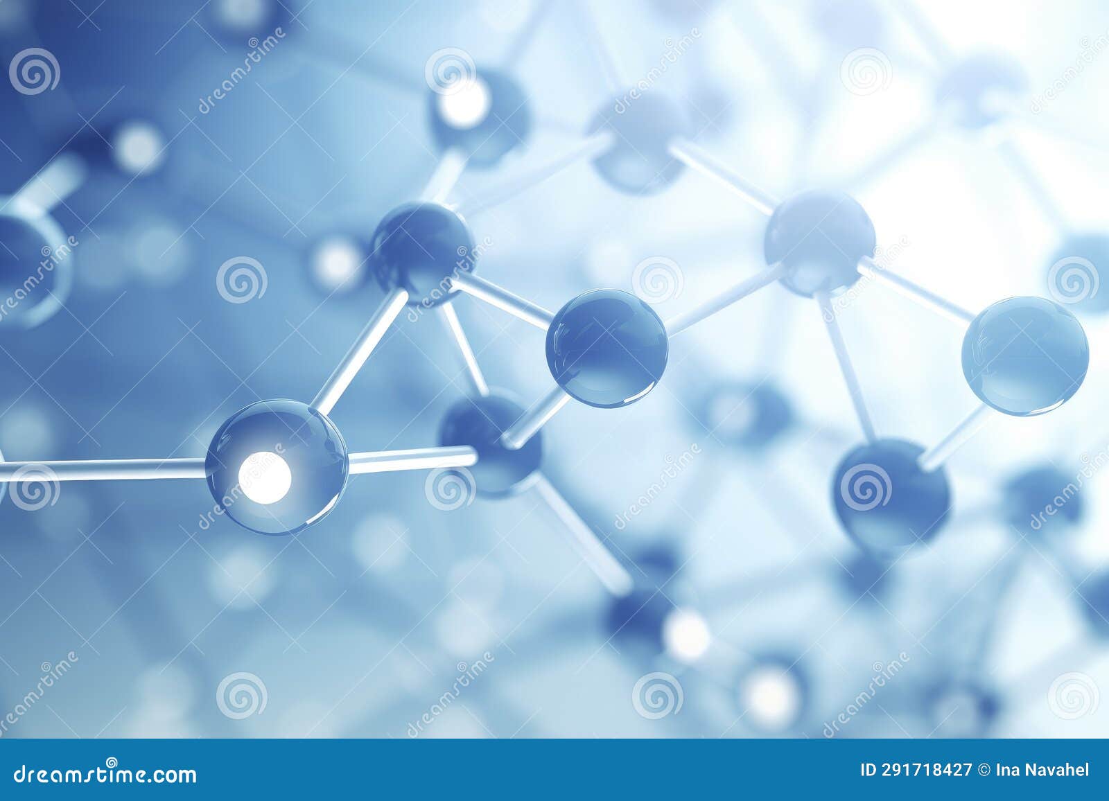 Abstract Molecules Background. Realistic Molecule or Atom Structure ...