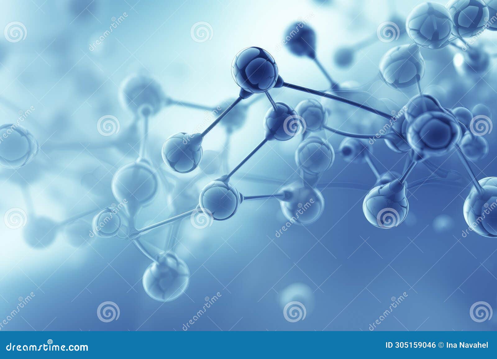 Abstract Molecules Background. Realistic Molecule or Atom Structure ...