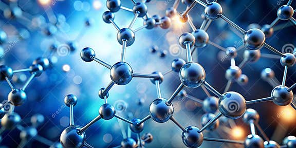 Abstract Molecules Background Realistic Molecule or Atom Structure ...