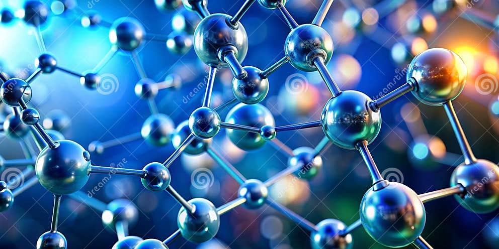 Abstract Molecules Background Realistic Molecule or Atom Structure ...