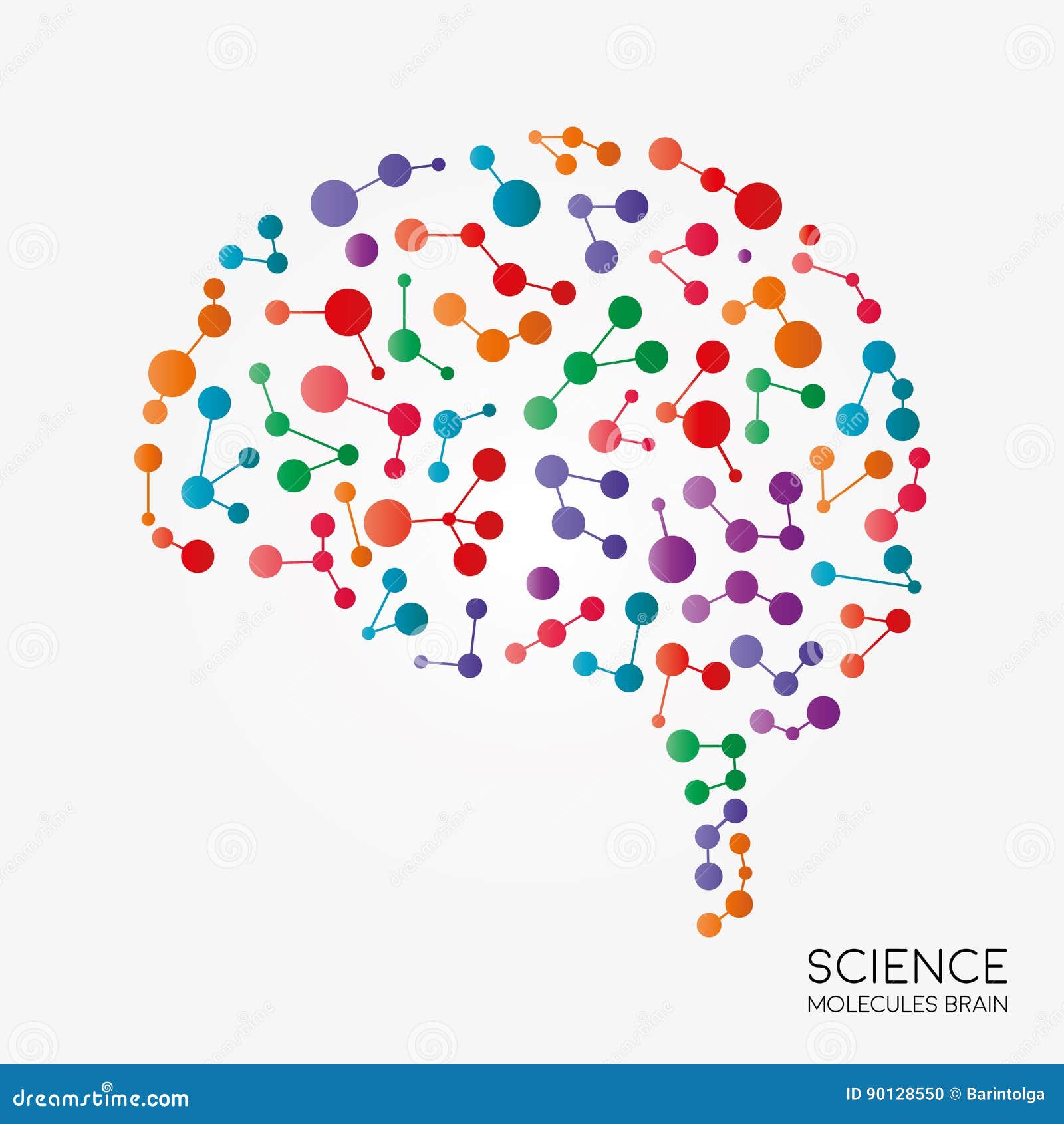 Abstract molecules brain stock vector. Illustration of biology - 90128550