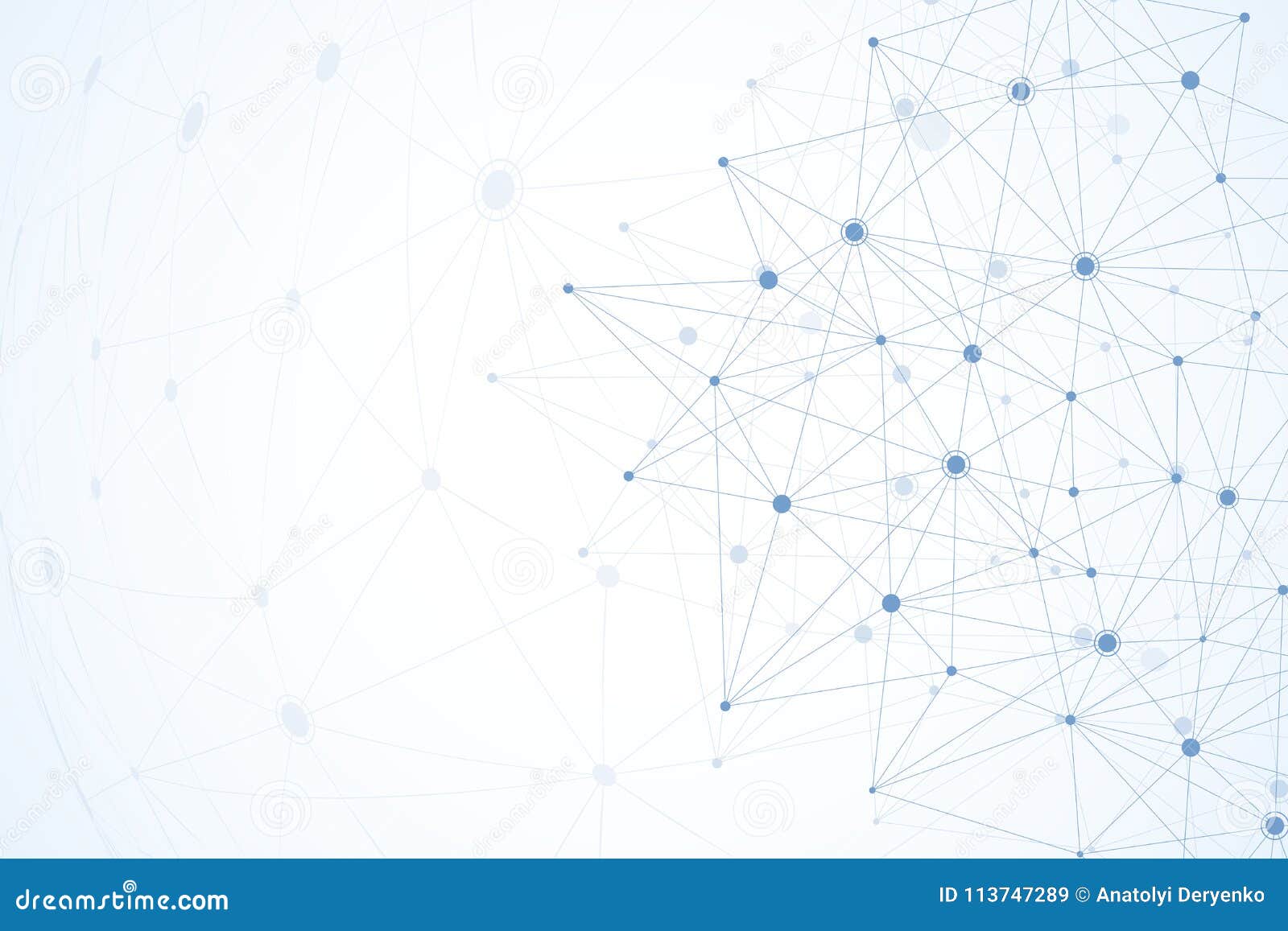 Abstract Molecules Connect Design with Points and Lines. Atoms ...