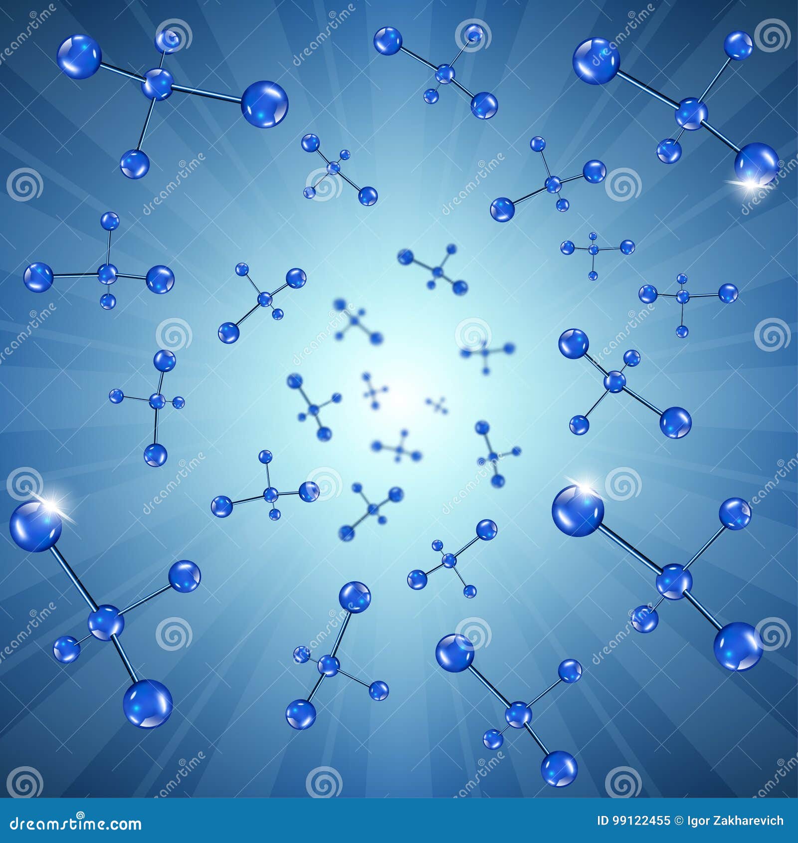Abstract molecules design stock illustration. Illustration of biology ...