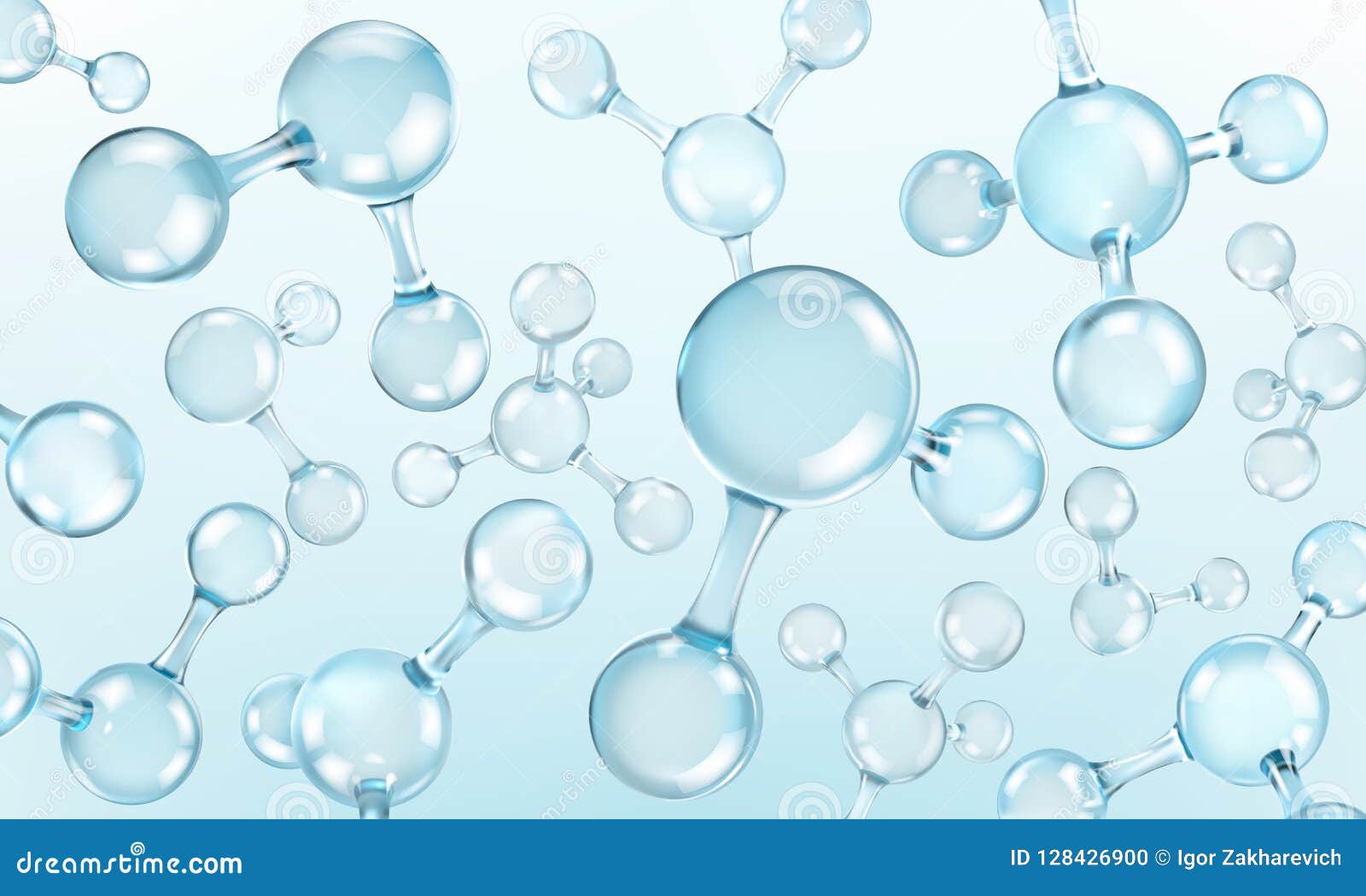 Abstract Molecules Design. Atoms Stock Illustration - Illustration of ...