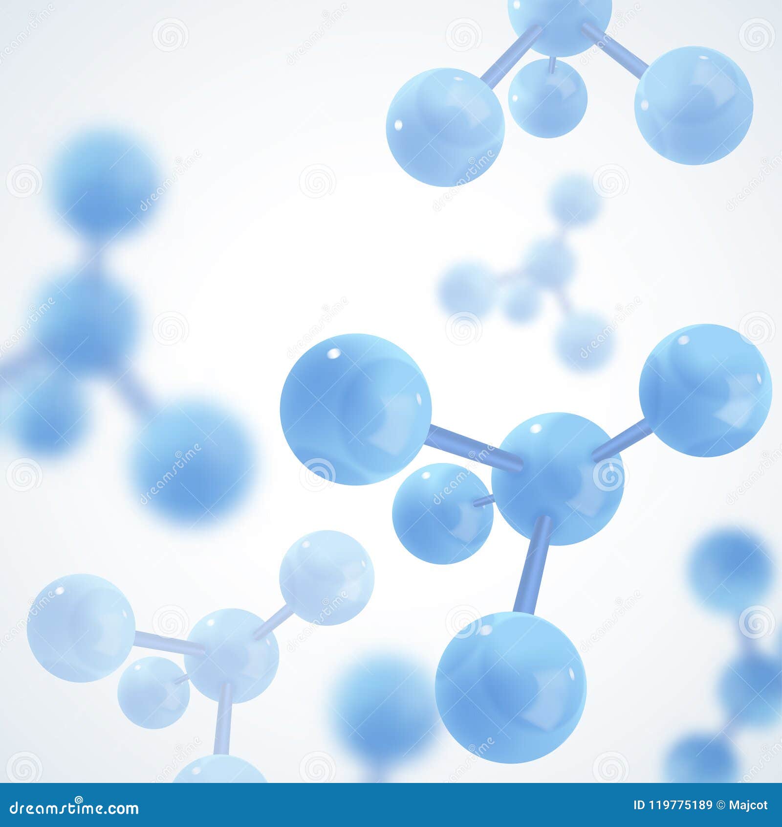 Abstract Molecules Design. Molecular Structure Stock Vector ...