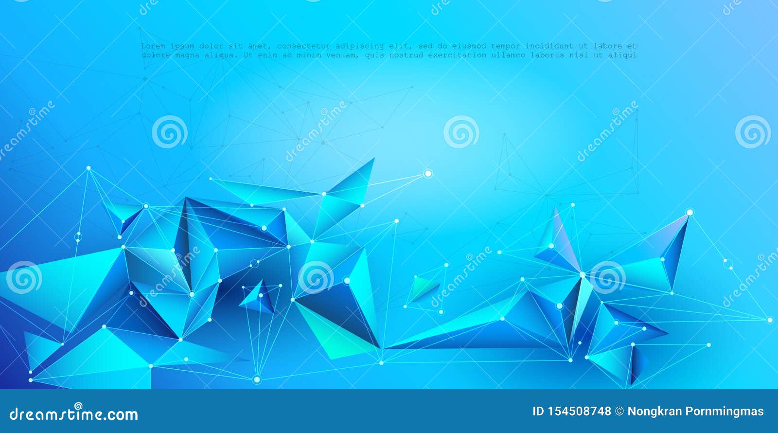 Abstract Molecules with Line, Node, Geometric, Low Poly, Polygon and ...