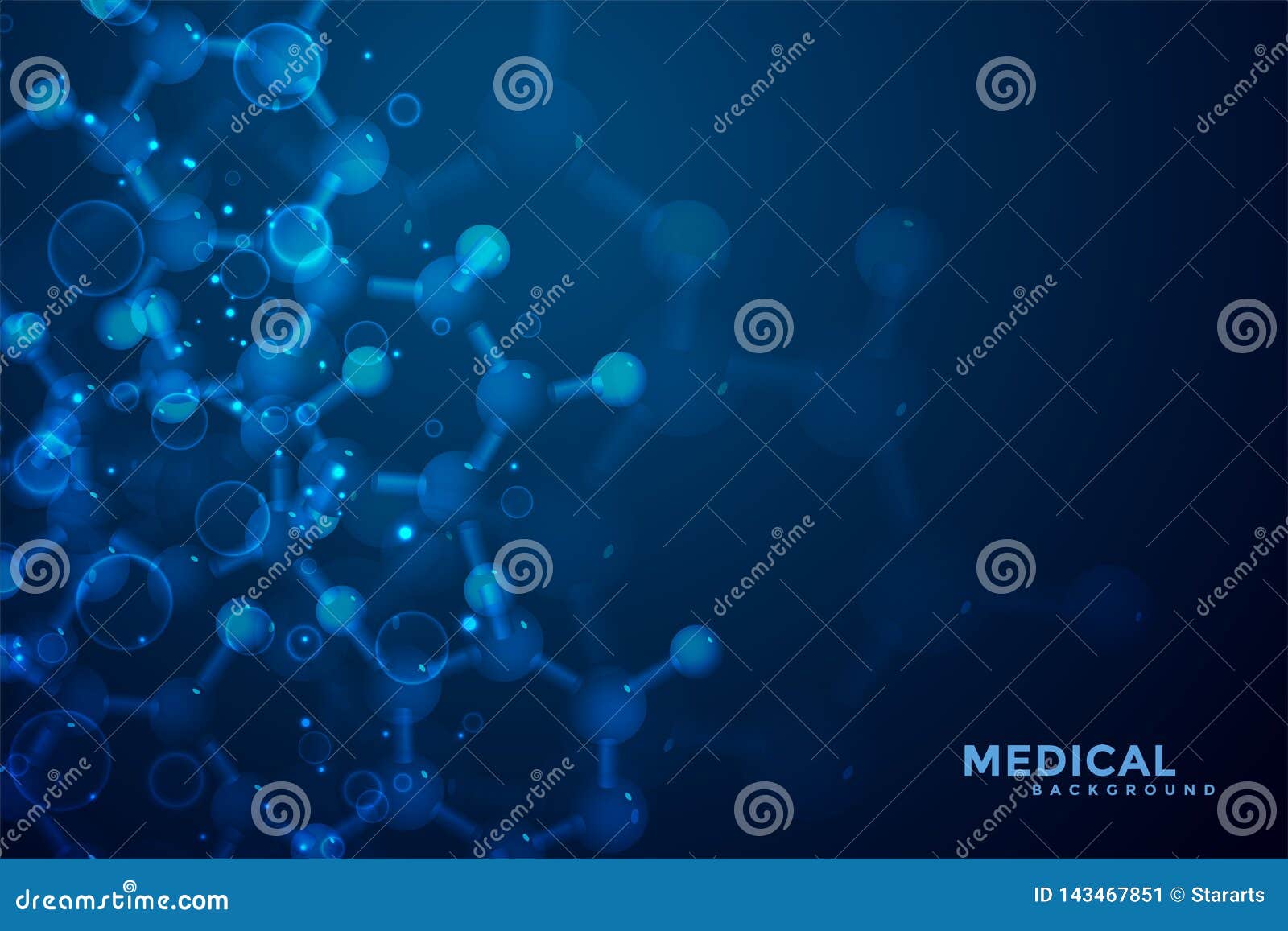 Abstract Molecules Medical Science Background Stock Vector ...