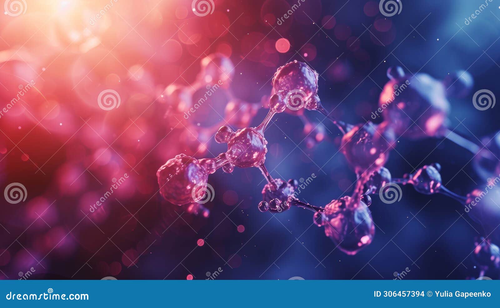 Abstract Molecules and Particles Convey the Mysteries of Science Stock ...