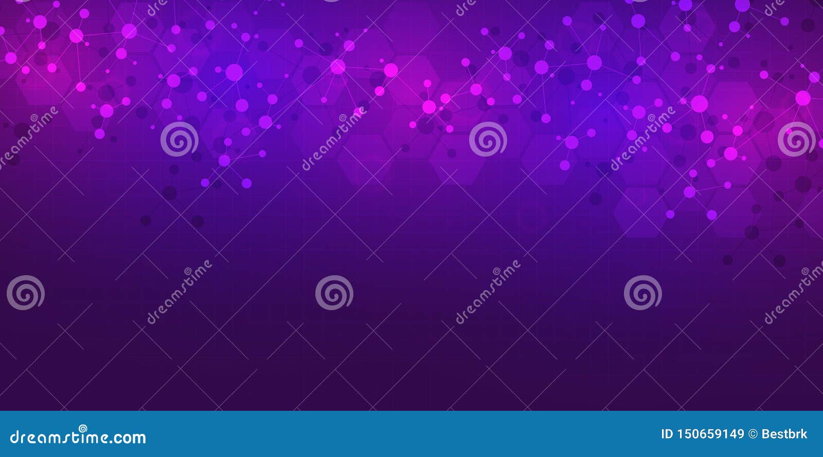 Abstract Molecules On Purple Background. Molecular Structures Or DNA ...