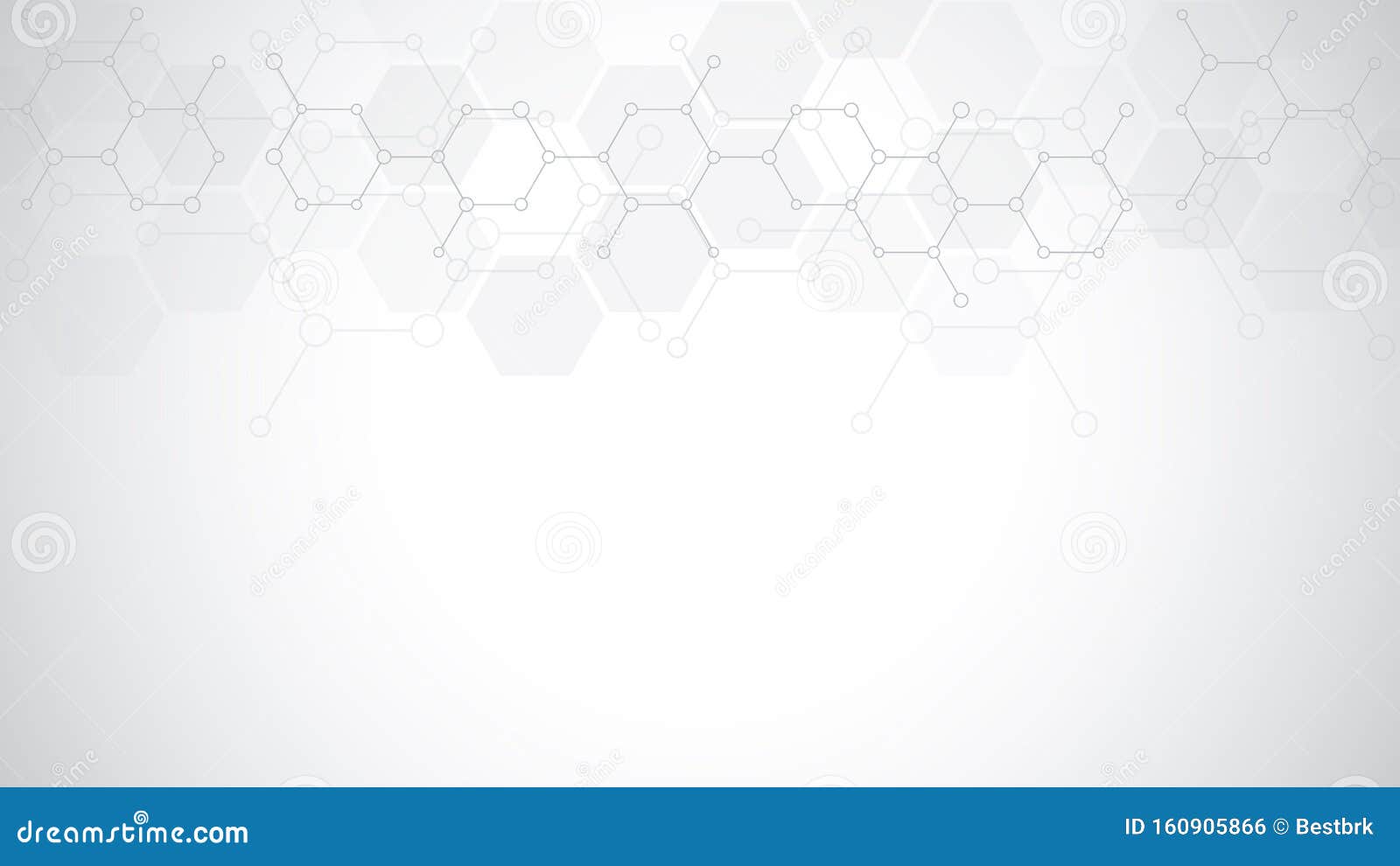 Abstract Molecules on Soft Gray Background. Molecular Structures or ...