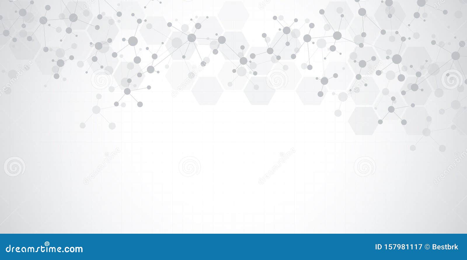 Abstract Molecules on Soft Grey Background. Molecular Structures or DNA ...