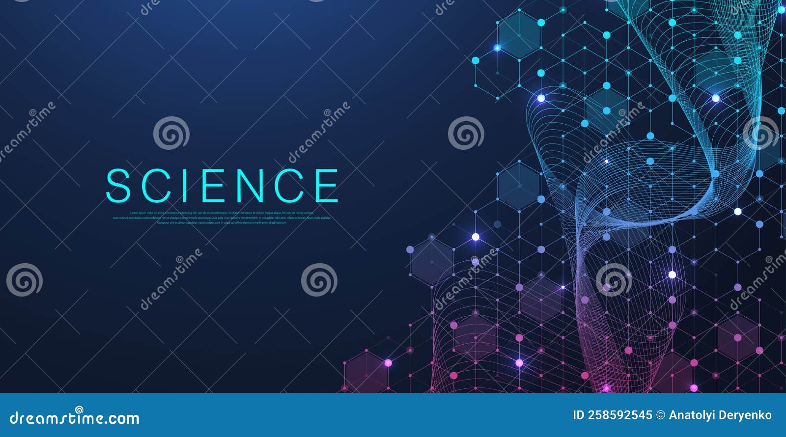 Abstract Molecules Structure Background. Scientific or Medical Concept ...