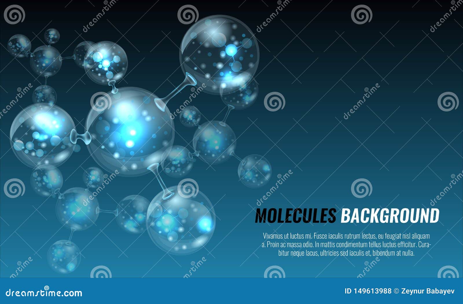 Abstract Molecules Structure Design for Your Background. Vector ...