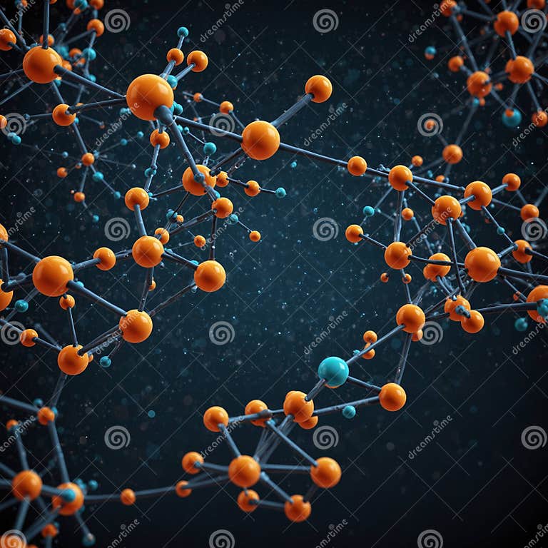 Abstract Molecules Technology Background Stock Illustration ...