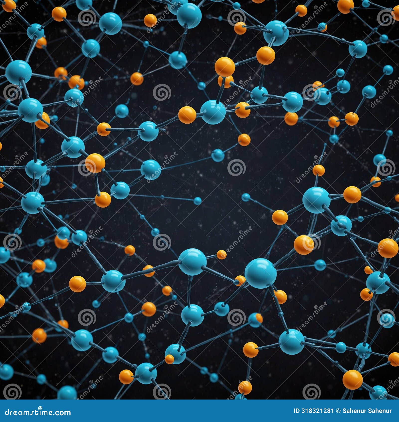 Abstract Molecules Technology Background Stock Illustration ...
