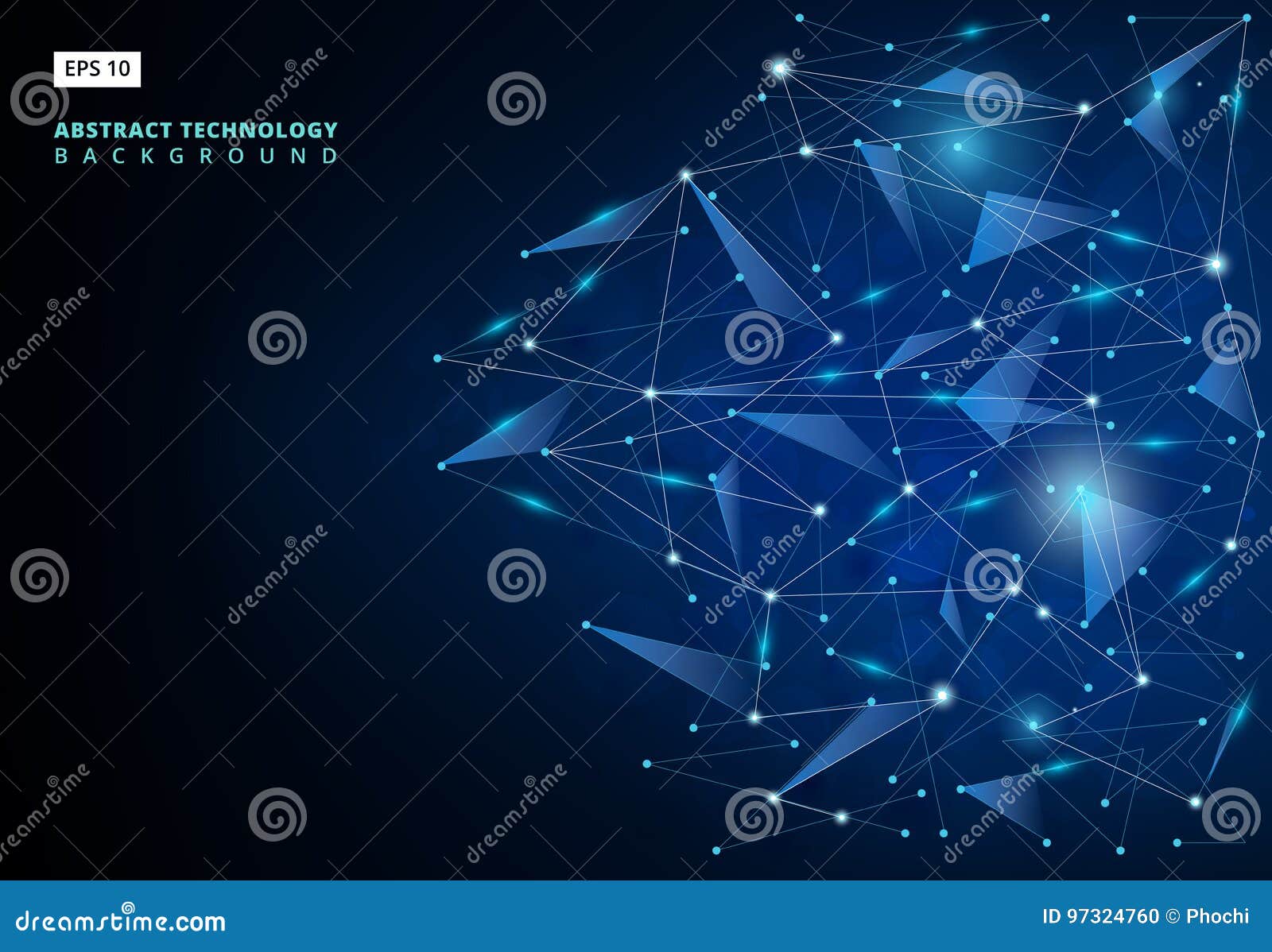 Abstract Molecules Technology with Linear and Polygonal Pattern Stock ...