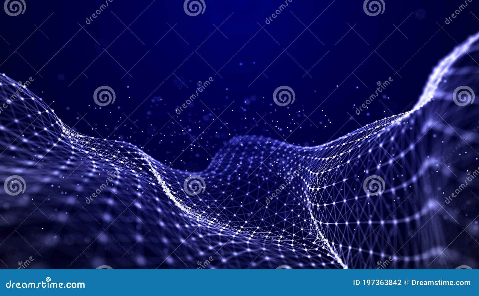 Abstract Molecural Background. Particles Wave. Science Background ...