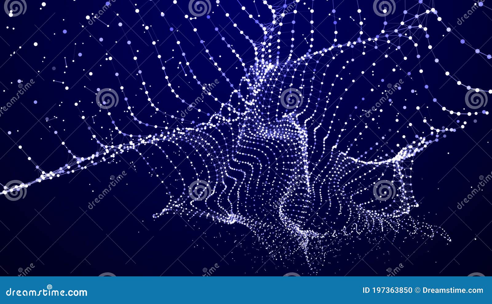 Abstract Molecural Background. Particles Wave. Science Background ...