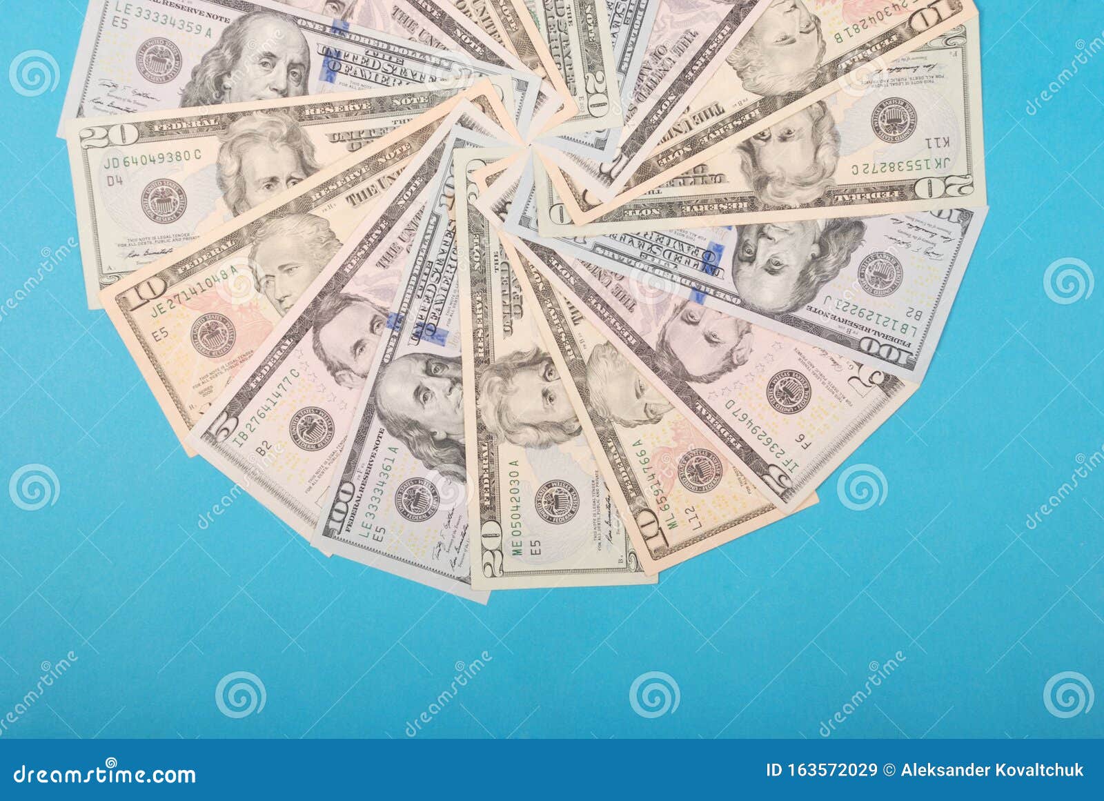Abstract Money Background Raster Pattern Repeat Circle on Green Stock ...