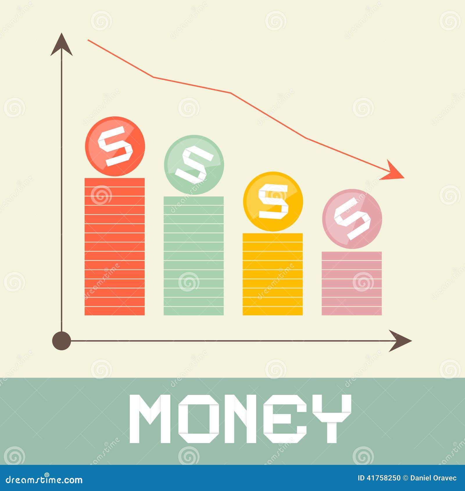 Abstract Money Graph Illustration Stock Vector - Illustration of ...