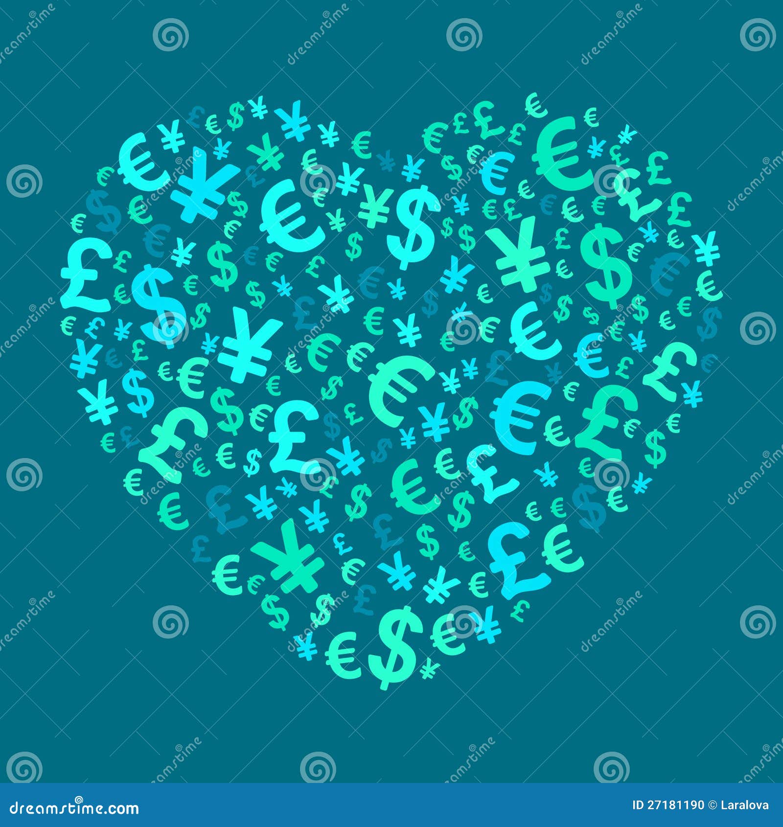 Abstract money heart stock vector. Illustration of finance - 27181190