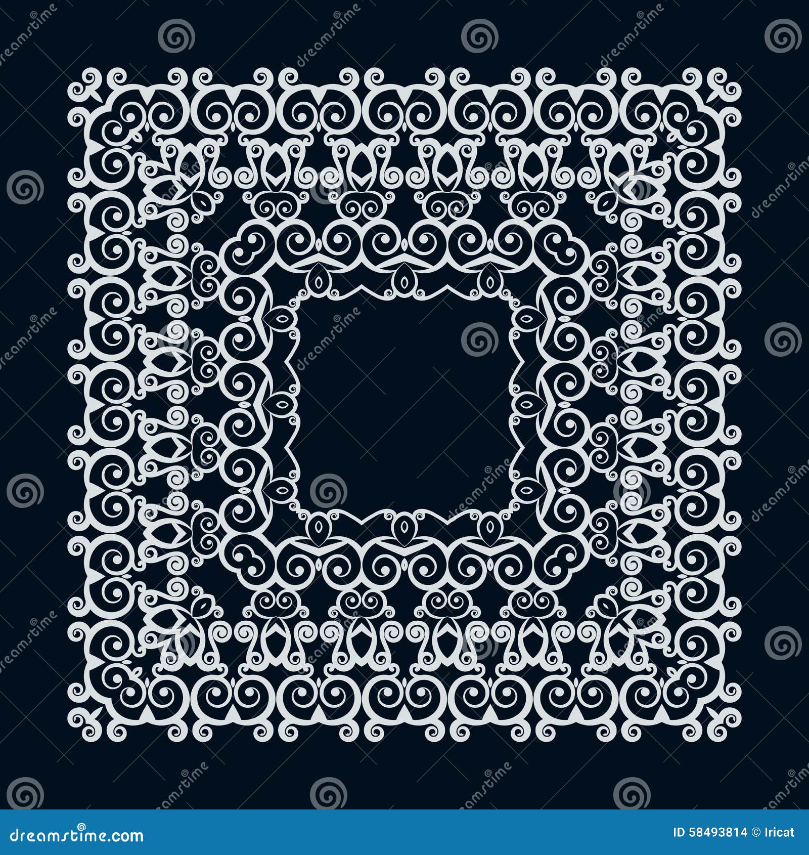 Abstract Mono Line Pattern Frames. Stock Vector - Illustration of ...