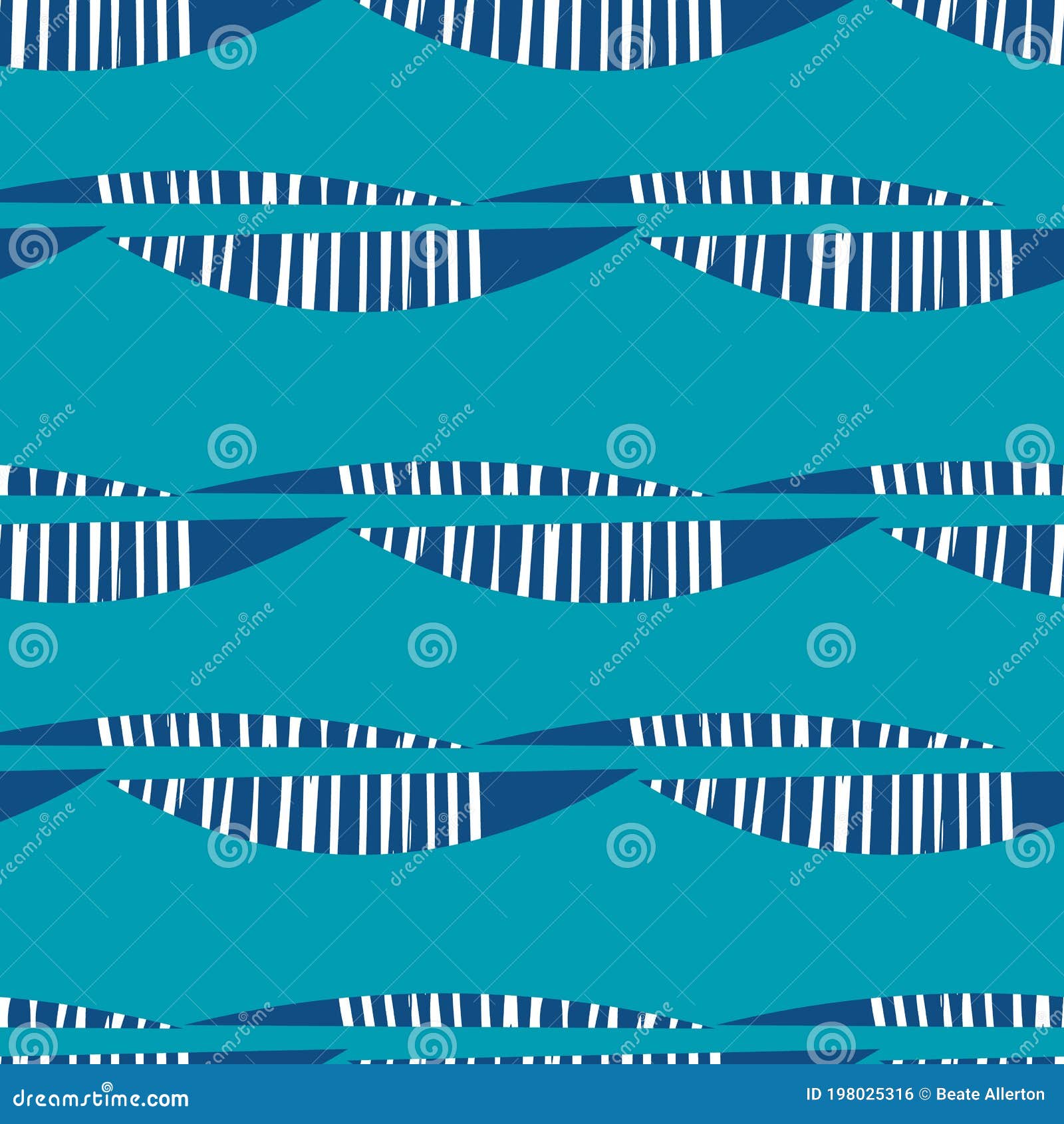 Abstract Mono Print Style Modern Foliage Seamless Vector Pattern ...