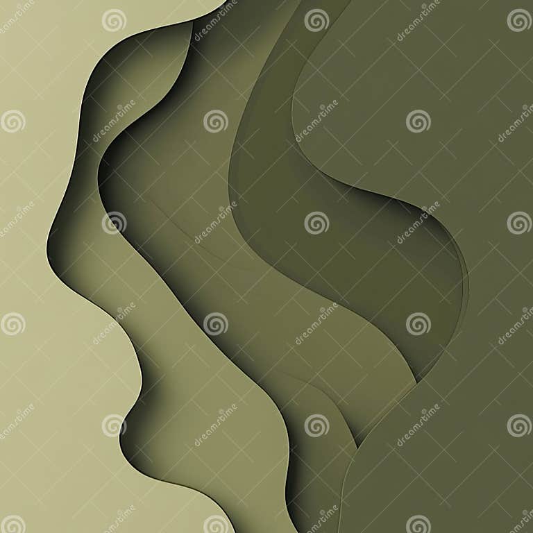 Abstract Monochromatic Design Consisting of Multiple Layers with Wavy ...