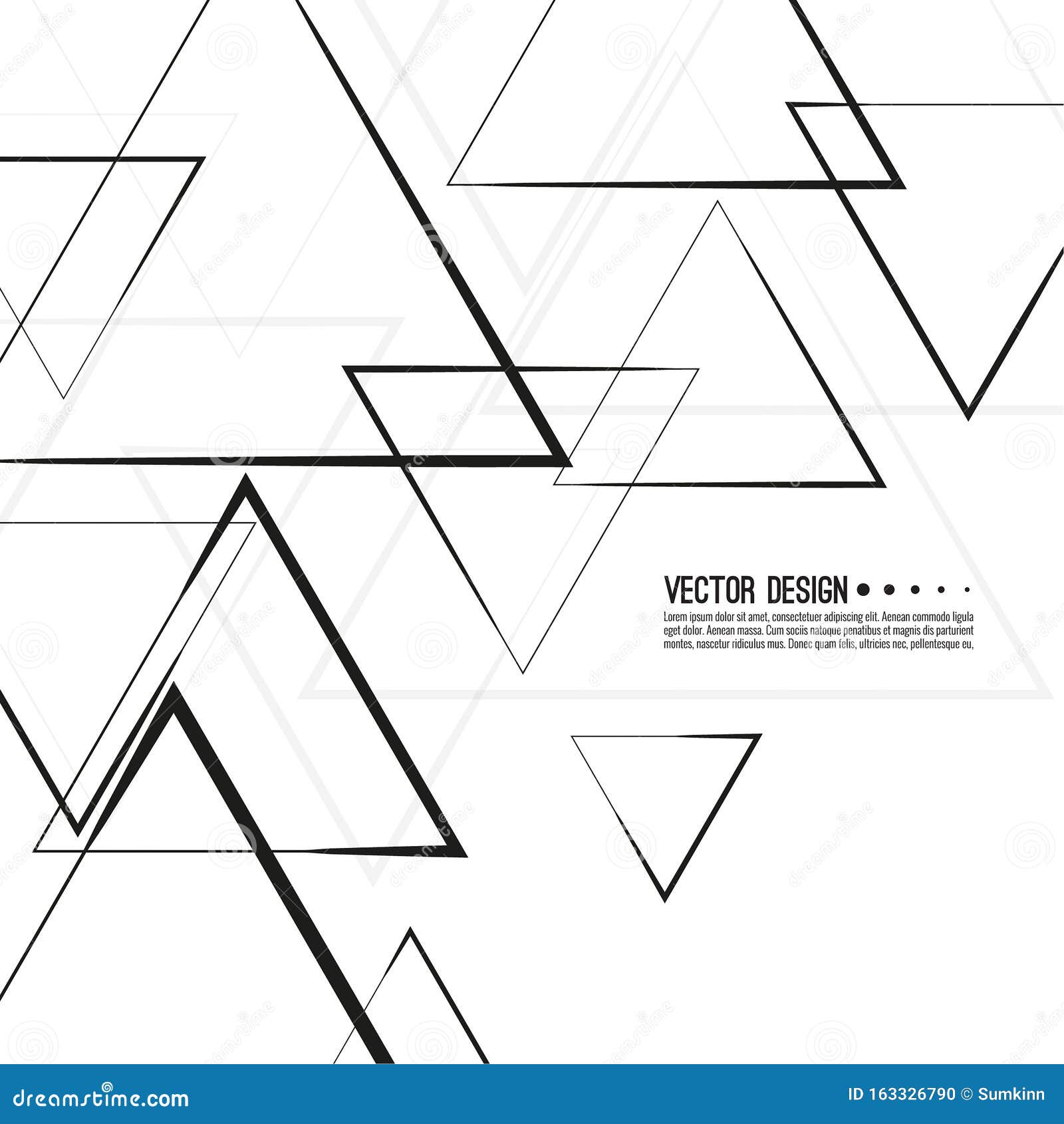 Vector Intersecting Triangles Pattern. Stock Vector - Illustration of ...