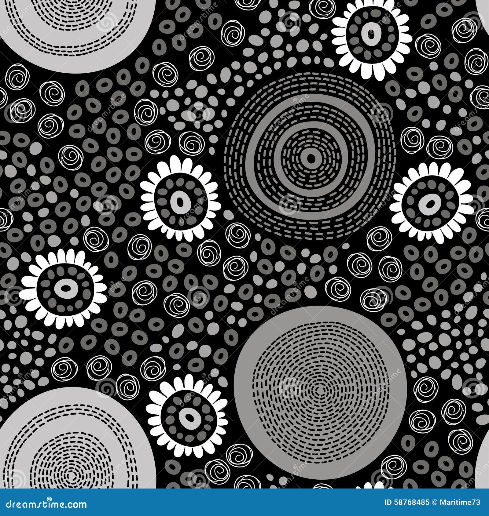 Abstract Monochrome Background. Vector Seamless Pattern. Stock ...